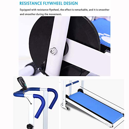 Small Foldable Treadmill Mechanical Walking Machine with LCD Screen No