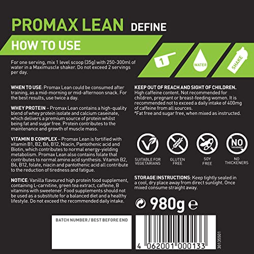 Maximuscle Promax Lean | Whey Protein Sports Supplement Powder for Lea