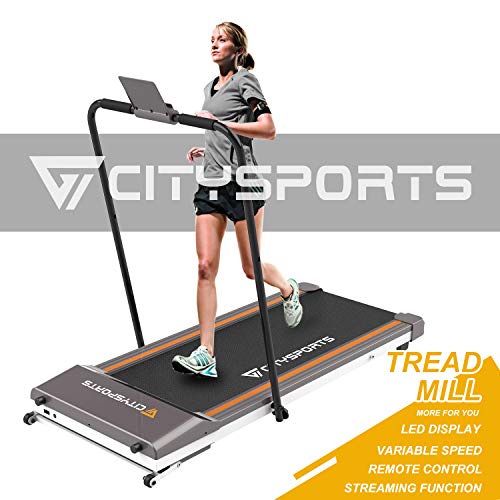 CITYSPORTS Folding Treadmill, Office/Home Fitness, 1-6 km/h Electric W ...